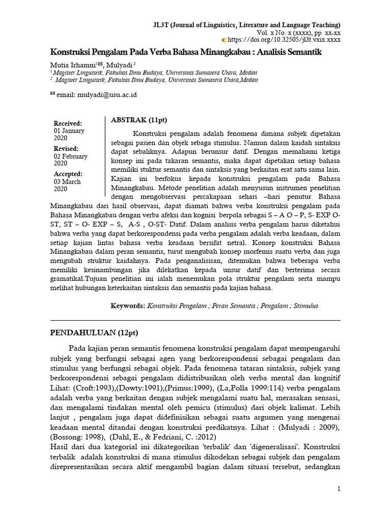 Konstruksi Pengalam - Mutia Irhamni - 237009014 | PDF | Seni & Disiplin ...