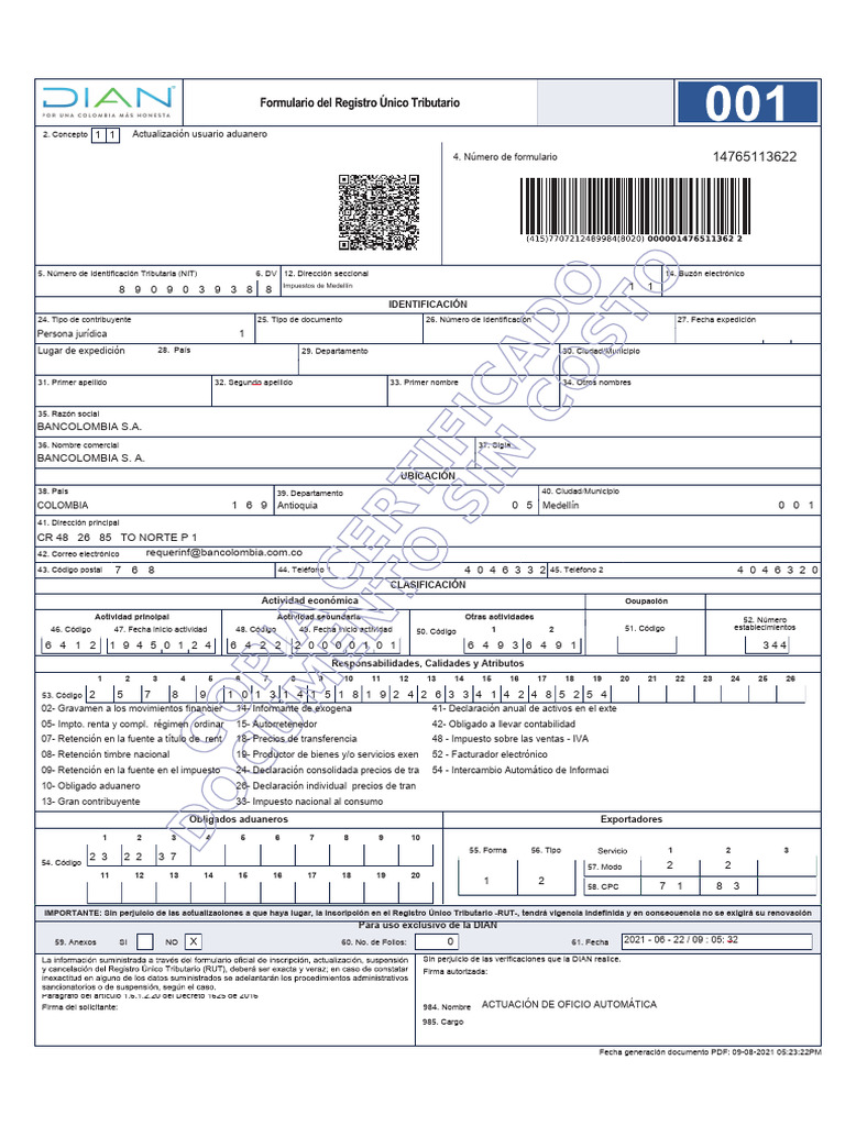Rut Banco | PDF | Impuestos