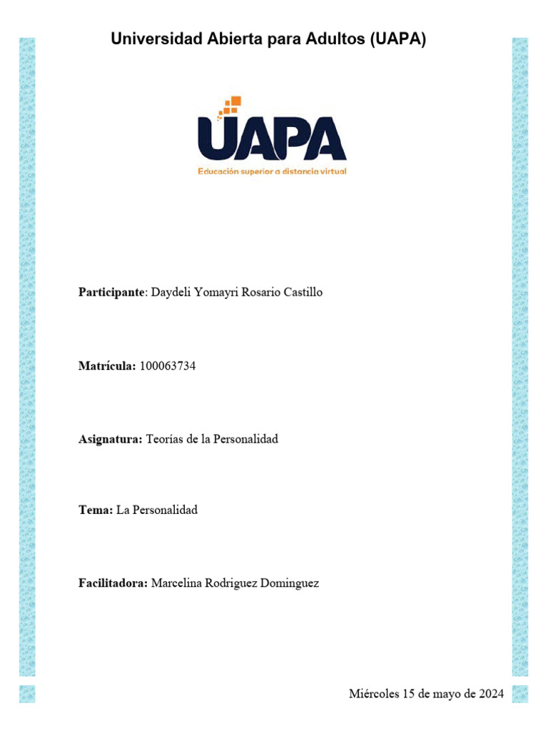Tarea I-5 | PDF | Conceptos psicologicos | Ciencias del comportamiento