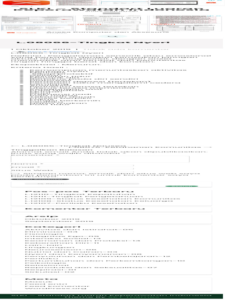 L.08066-Tingkat Nyeri - SLKI - Standart Luaran Keperawatan Indonesia | PDF