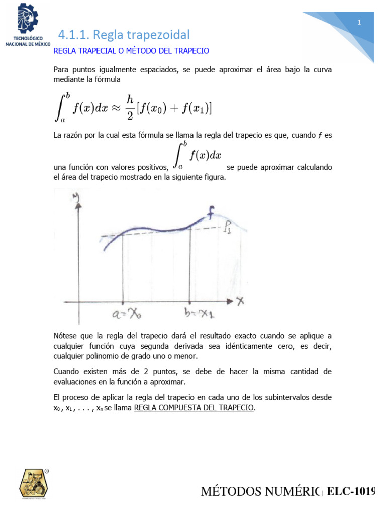 Guía de Integración: Regla del Trapecio | PDF | Análisis numérico ...