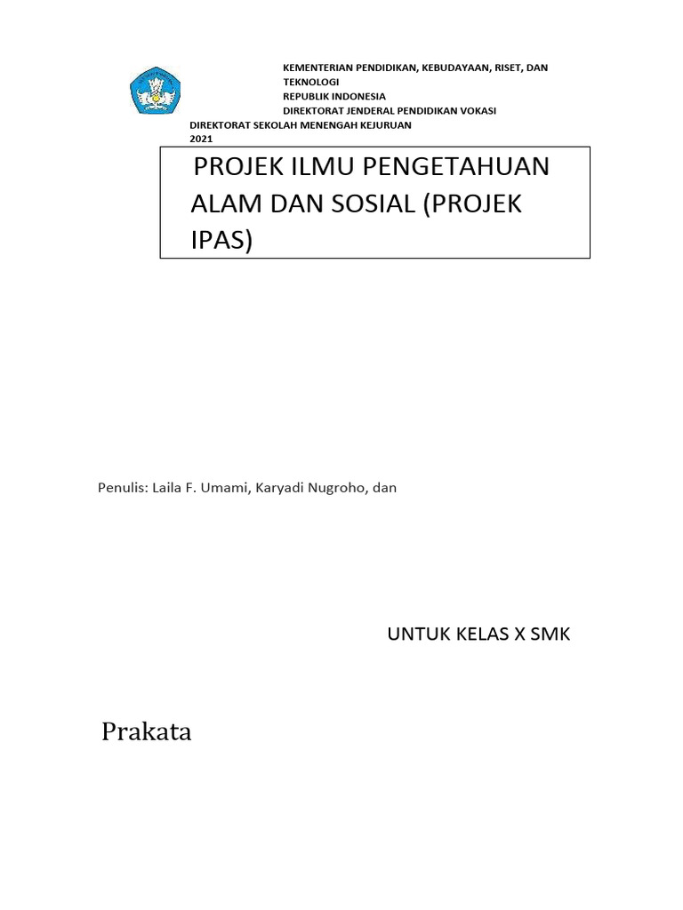 Panduan Projek IPAS untuk SMK Kelas X | PDF