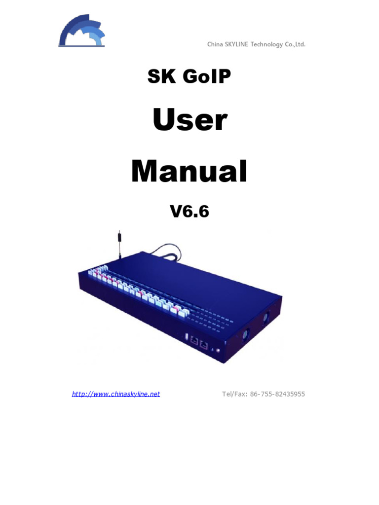 GoIP User Manual V6.6 Guide | PDF | Ip Address | Session Initiation ...