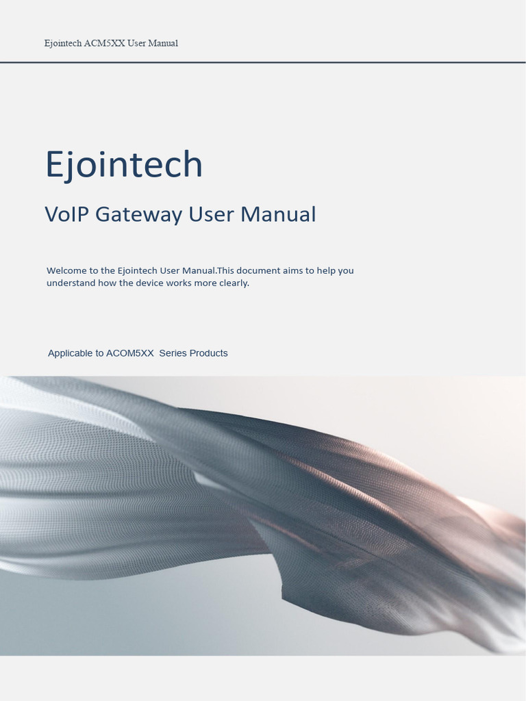 Ejoin VoIP Gateway ACOM5XX User Manual | PDF | Ip Address | Session ...