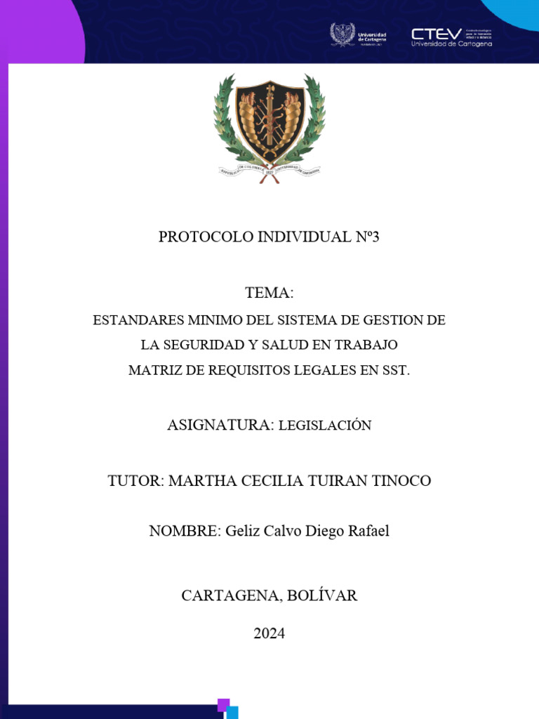 PROTOCOLO individual N°3 legislacion | PDF | Valores | Cumplimiento normativo