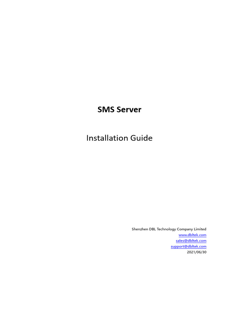 GoIP - SMS Server Installation Guide-20210630 | PDF | Superuser | My Sql