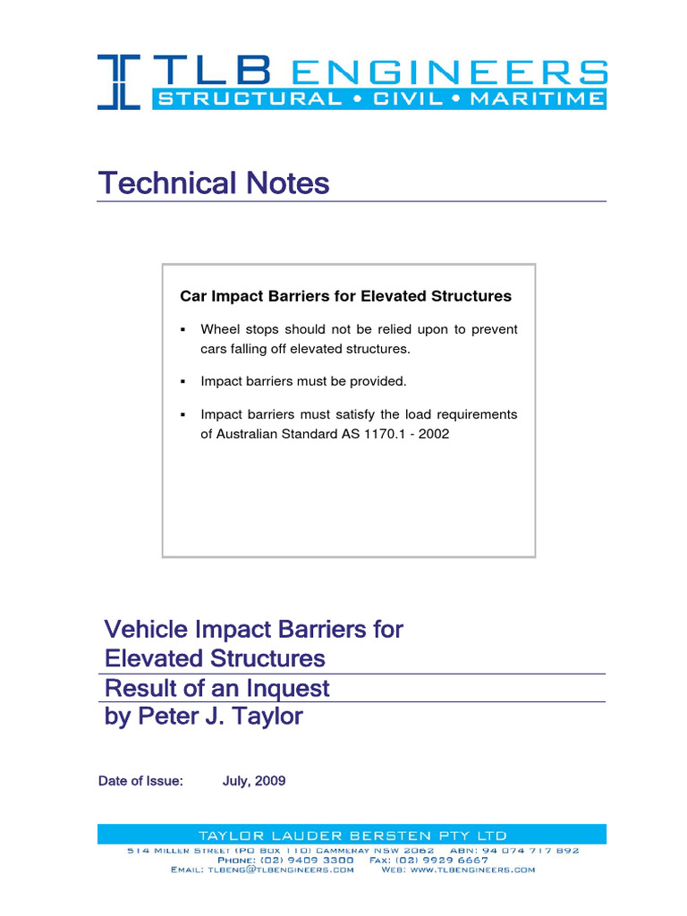 TLB Vehicle Impact Barriers | Download Free PDF | Transport