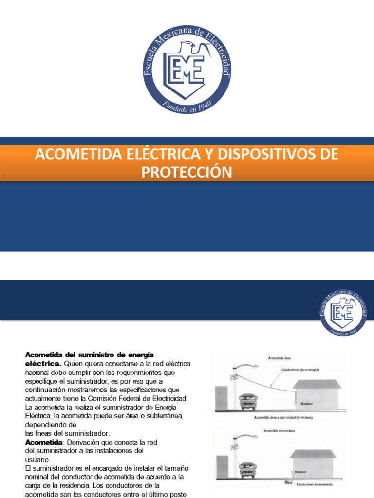 Acometida Eléctrica Y Dispositivos de Protección | PDF | Fusible ...