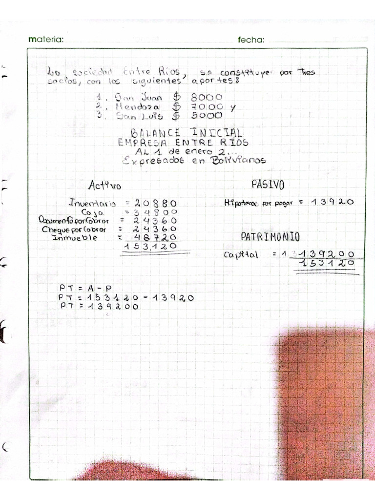 Práctica de Contá 1 | PDF