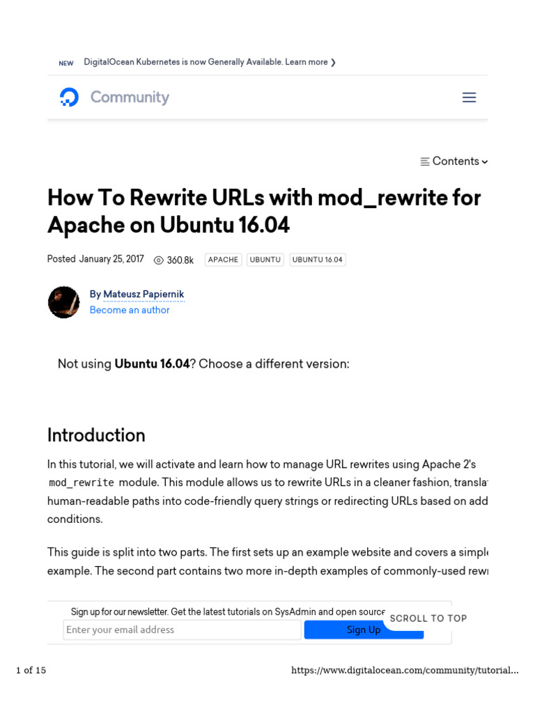 Rewrite | PDF | Apache Http Server | Web Server
