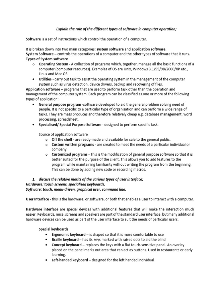 Software | PDF | Graphical User Interfaces | Operating System