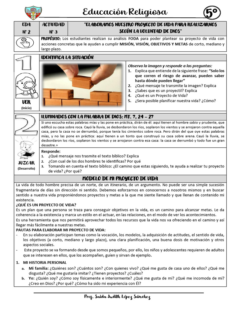 5° - Actividad 3 (EDA 2) | PDF | Crecimiento personal y profesional