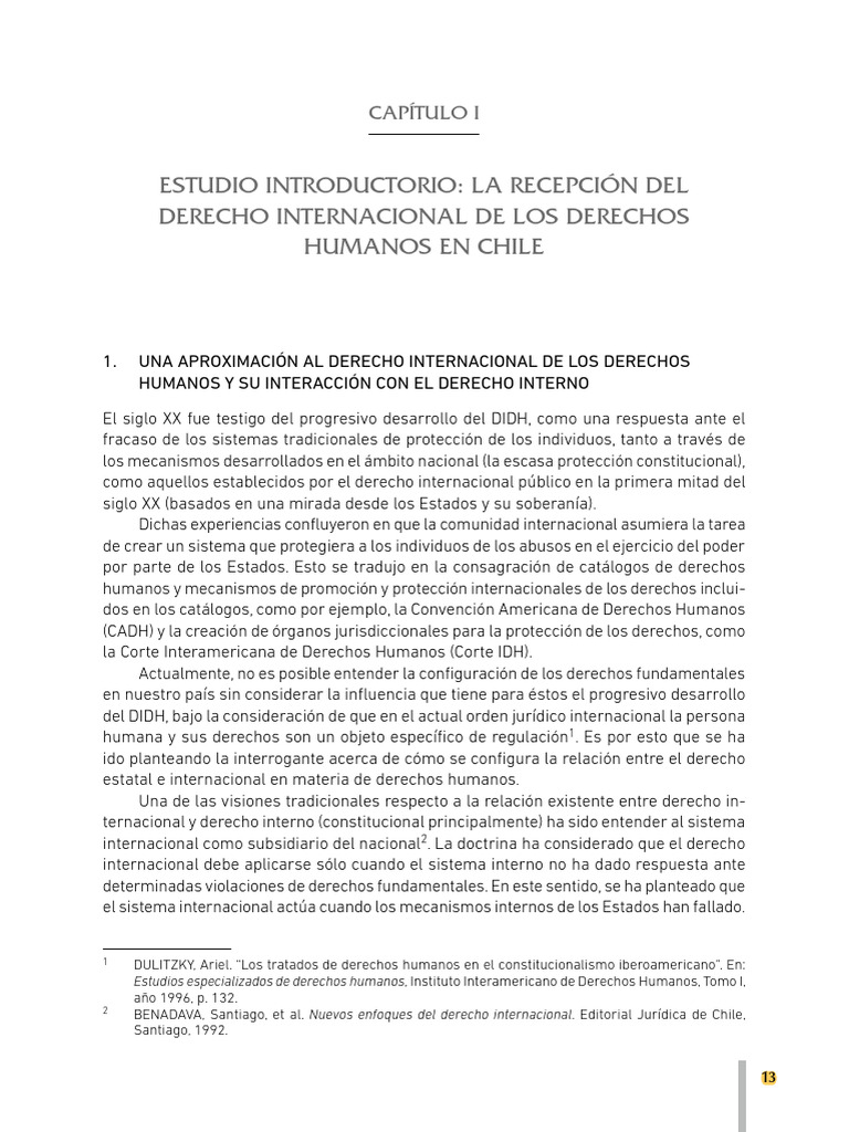 Derechos Humanos y Derecho Internacional en Chile | PDF | Tratado ...