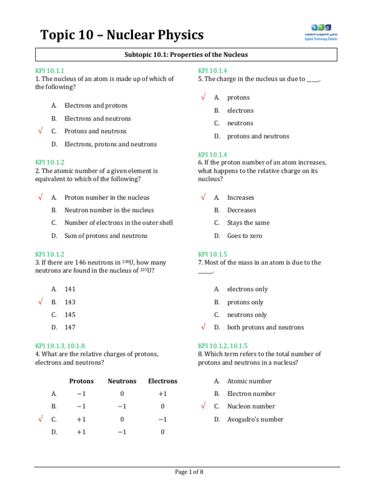 Topic 10 Nuclear Physics AK | PDF | Ionizing Radiation | Atomic Nucleus