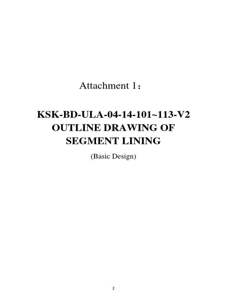 Outline Drawing of Segment Lining (Basic Design)-V2 | Download Free PDF ...