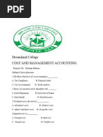 N5 Cost and Management Accounting June 2018 | PDF | Cost | Payments