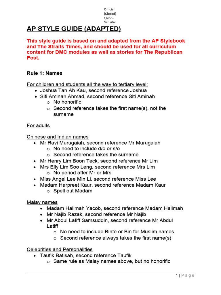 Writing Style Guide | PDF