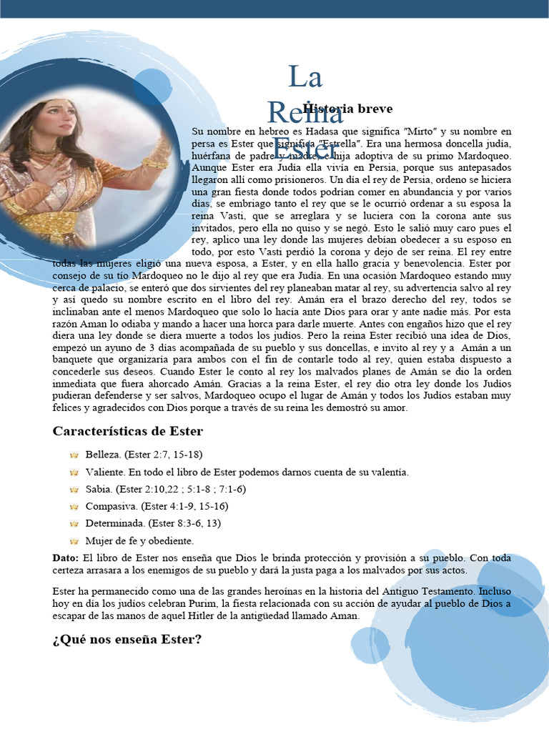 Reina Ester Trabajo | PDF | Esther