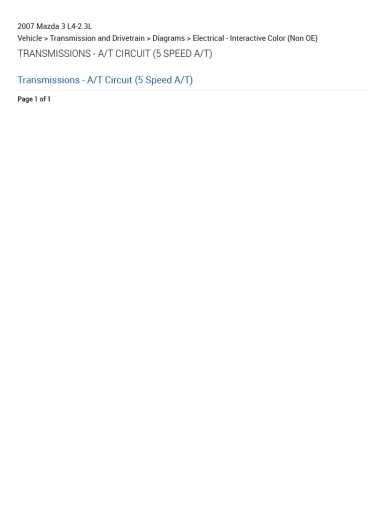 Transmissions - A - T Circuit (5 Speed A - T) (Transmission and Drivetrain) | PDF | Motor ...