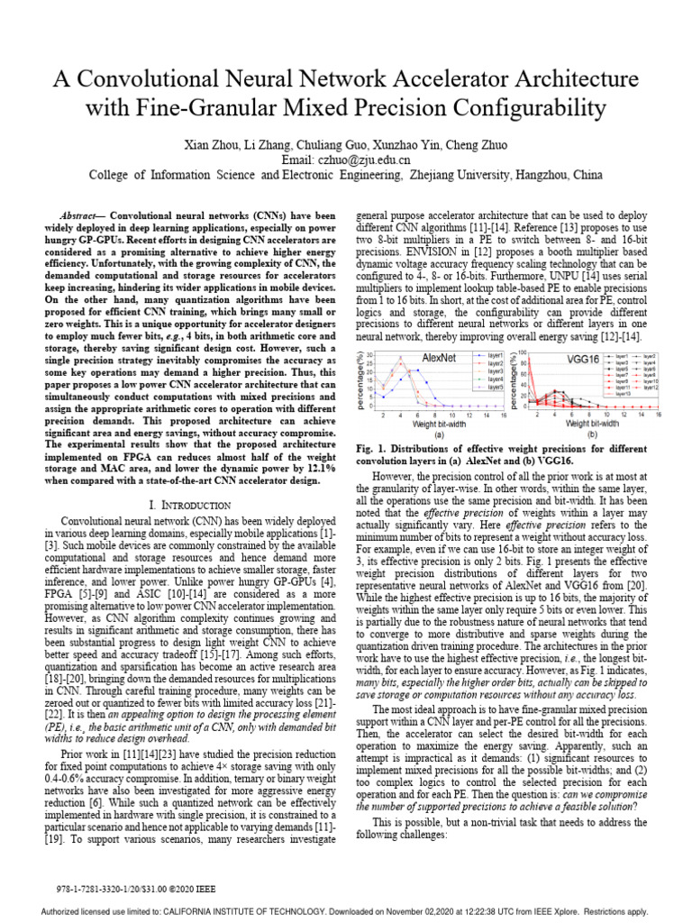 A Convolutional Neural Network Accelerator Architecture | PDF | Artificial Neural Network | Deep ...