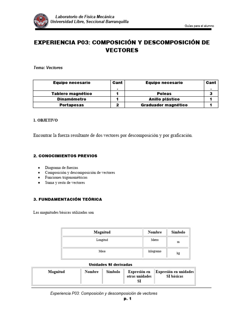 3 Vectores | Descargar gratis PDF | Vector Euclidiano | Fuerza