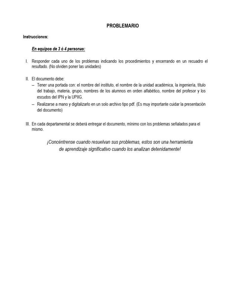 Problemario | PDF | Isótopo | Ácido