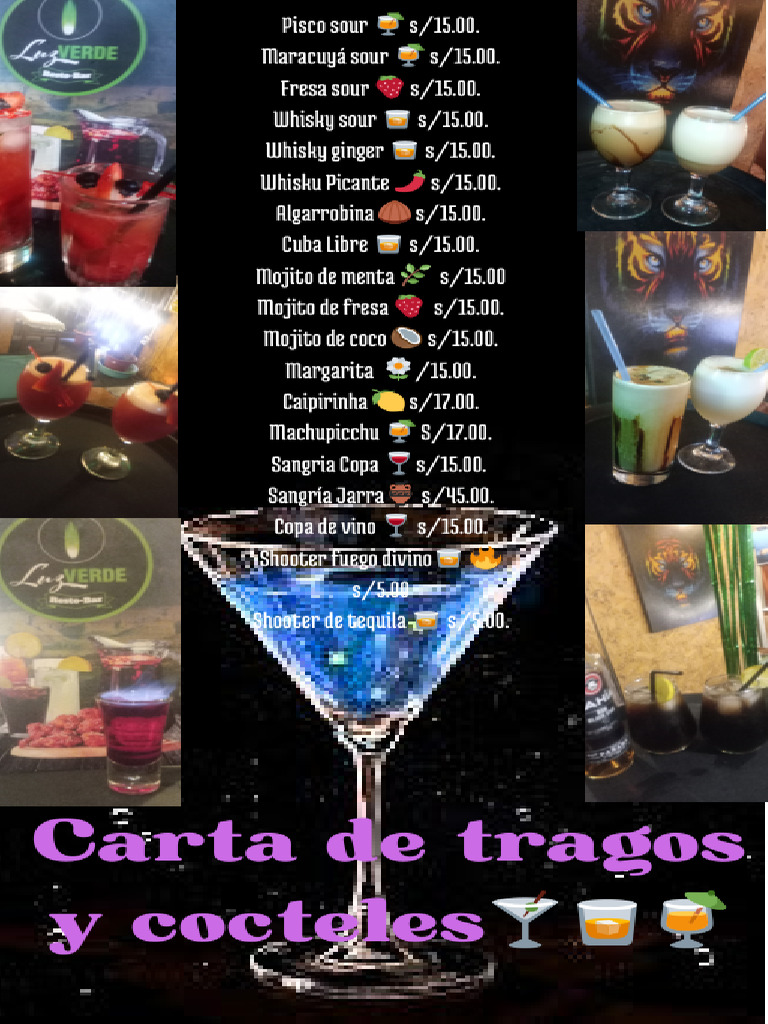 Carta de Tragos y Cocteles ??? - 20240529 - 144815 - 0000 | PDF