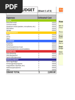 Camp Budget Template | PDF