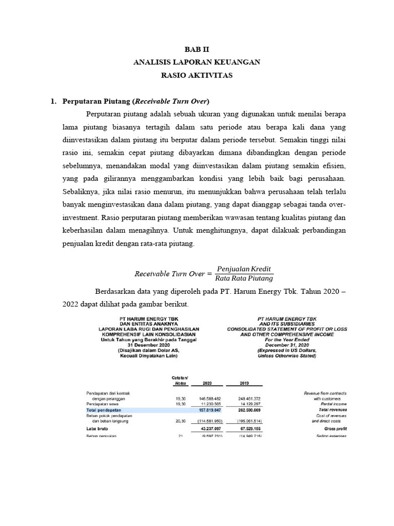 BAB II Analisis Laporan Keuangan Rasio Aktivitas | PDF