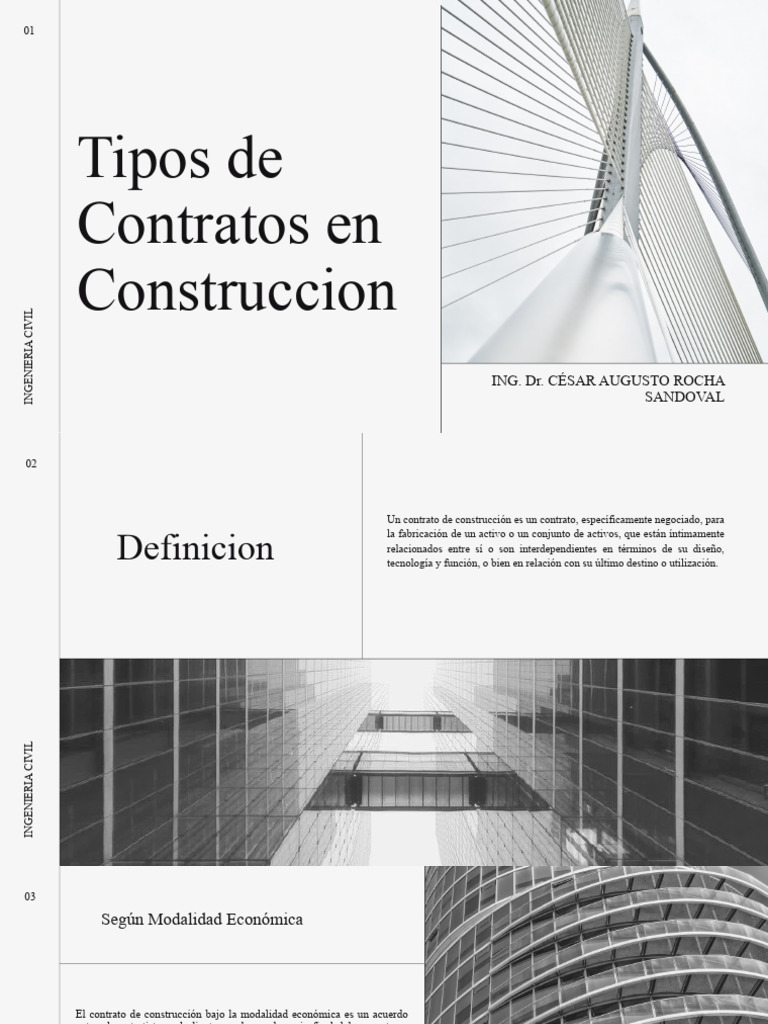 Tipos de Contratos de Construccion | PDF | Contratista general | Presupuesto