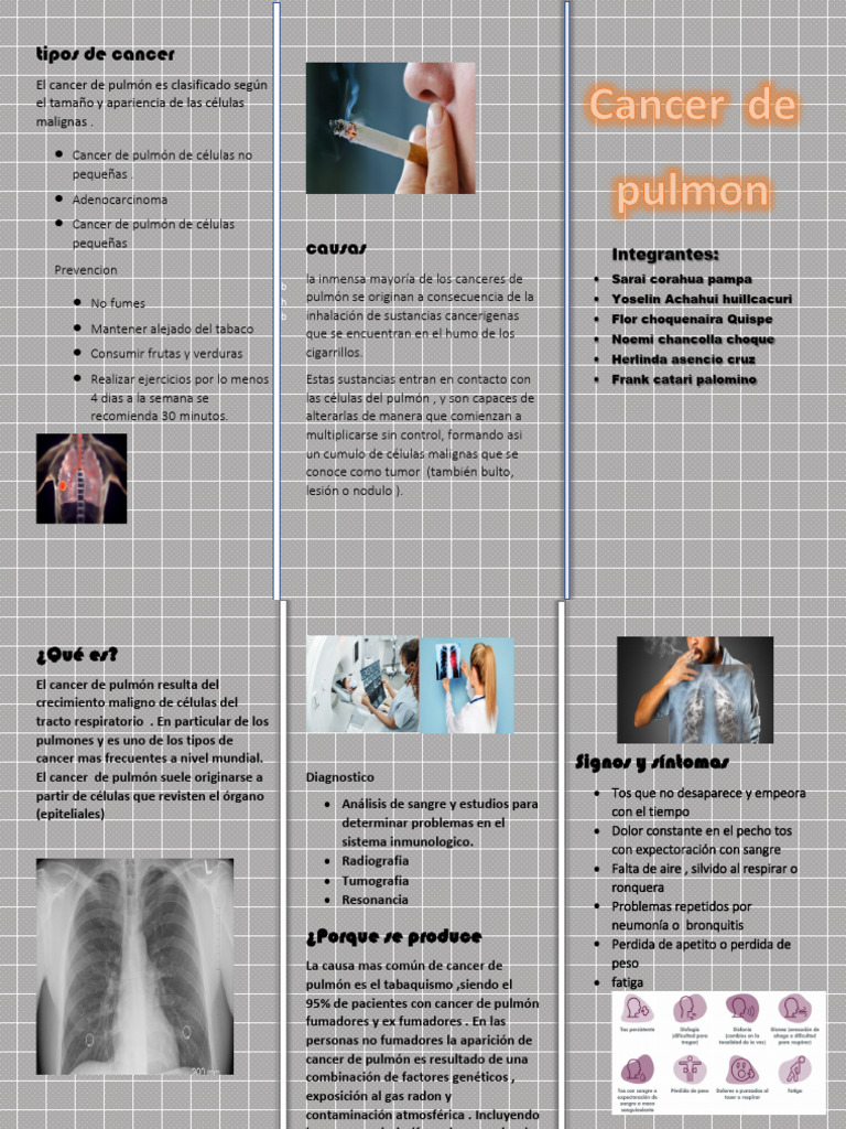 Triptico 2 | PDF | Cáncer de pulmón | Cáncer