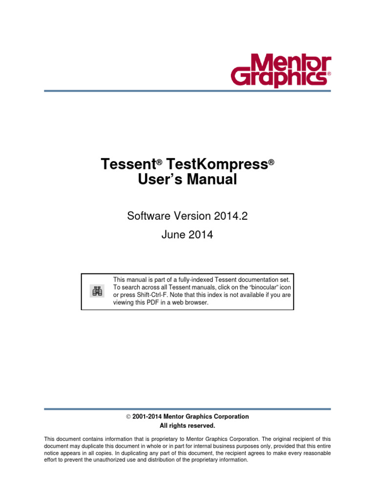 Tessent TestKompress User Manual | PDF | Electronics | Design