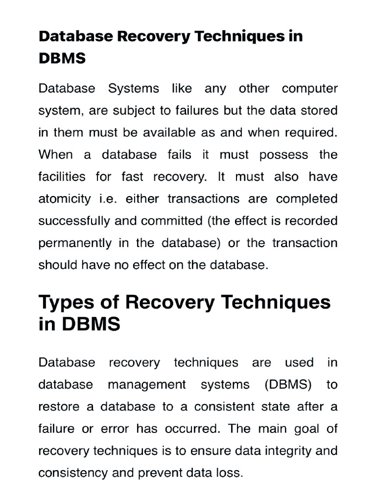 Data Recovery Technique And Data Ware House Pdf 