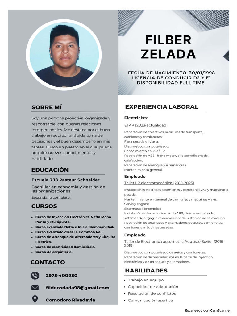 CV Filber Zelada | PDF