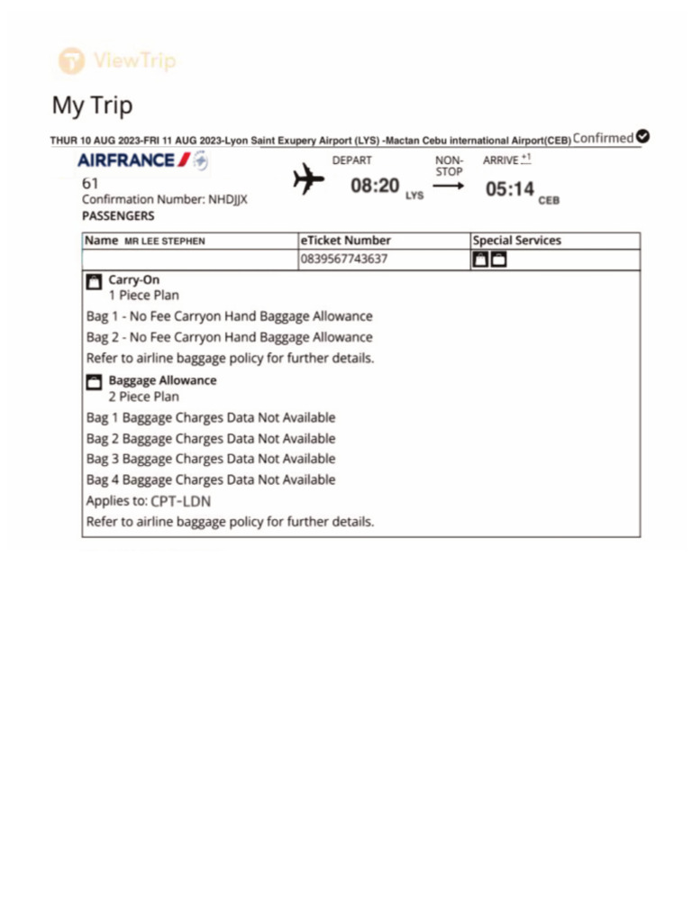Flight Tickets Documents | PDF
