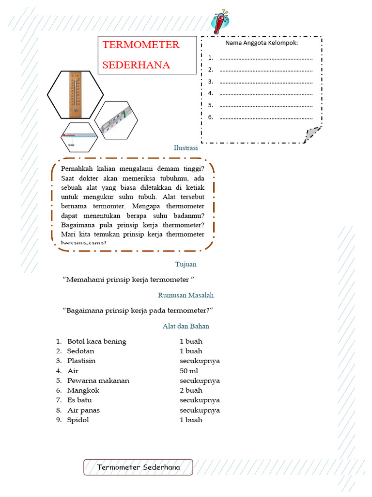 LKPD Termometer Sederhana Xi | PDF