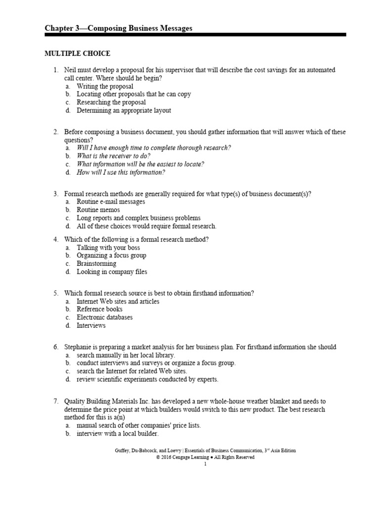Chapter 3 Test Bank SV Làm | PDF