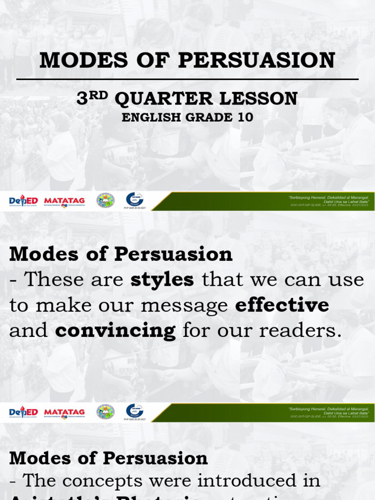 Understanding Modes of Persuasion | PDF | Social Science | Science ...