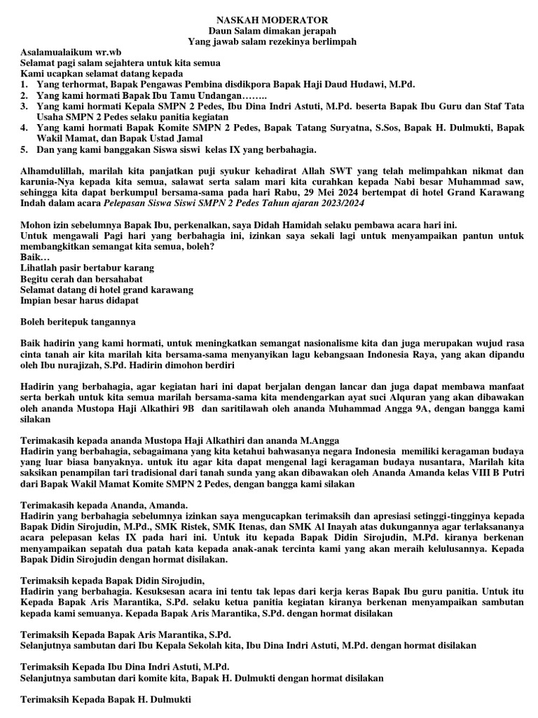 NASKAH MODERATOR Didin | PDF