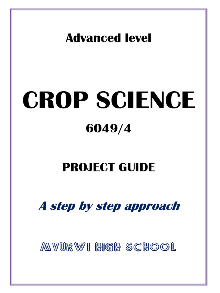 Crop Science Research Project Guide | PDF | Experiment | Hypothesis