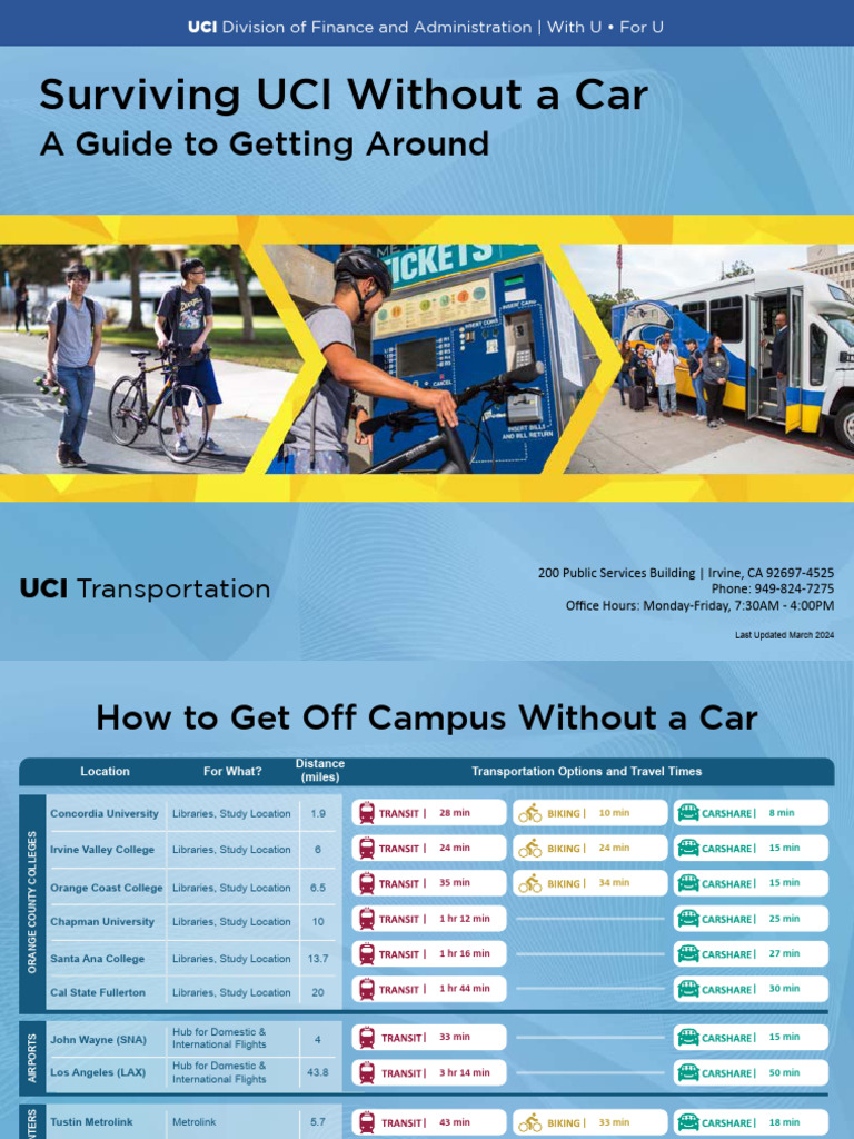 2024 Surviving UC Irvine Without A Car | PDF | Orange County | Public ...
