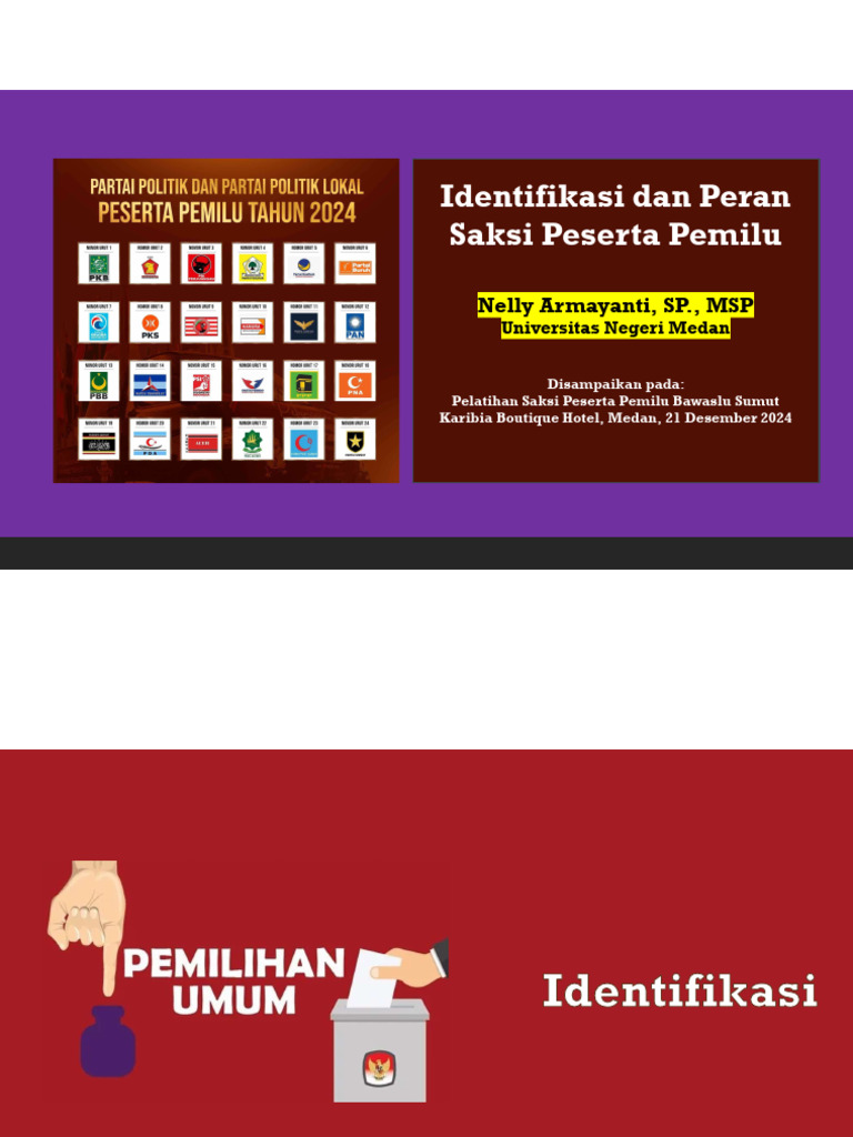 Identifikasi Dan Peran Saksi Peserta Pemilu | PDF