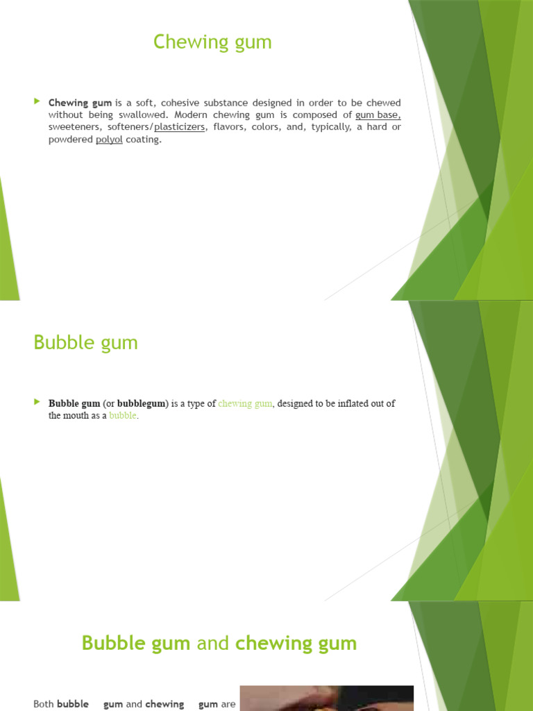Confectionery Chewing Gum Lecture | PDF | Chemistry