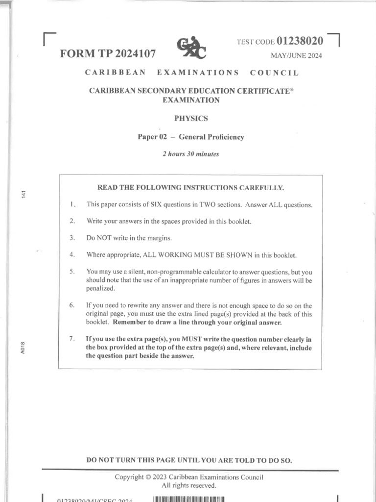 May_2024_PHYSICS_PAPER_2 | PDF