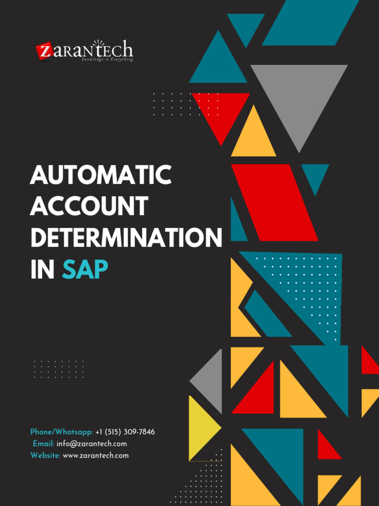 SAP Automatic Account Determination Guide | PDF | Valuation (Finance ...