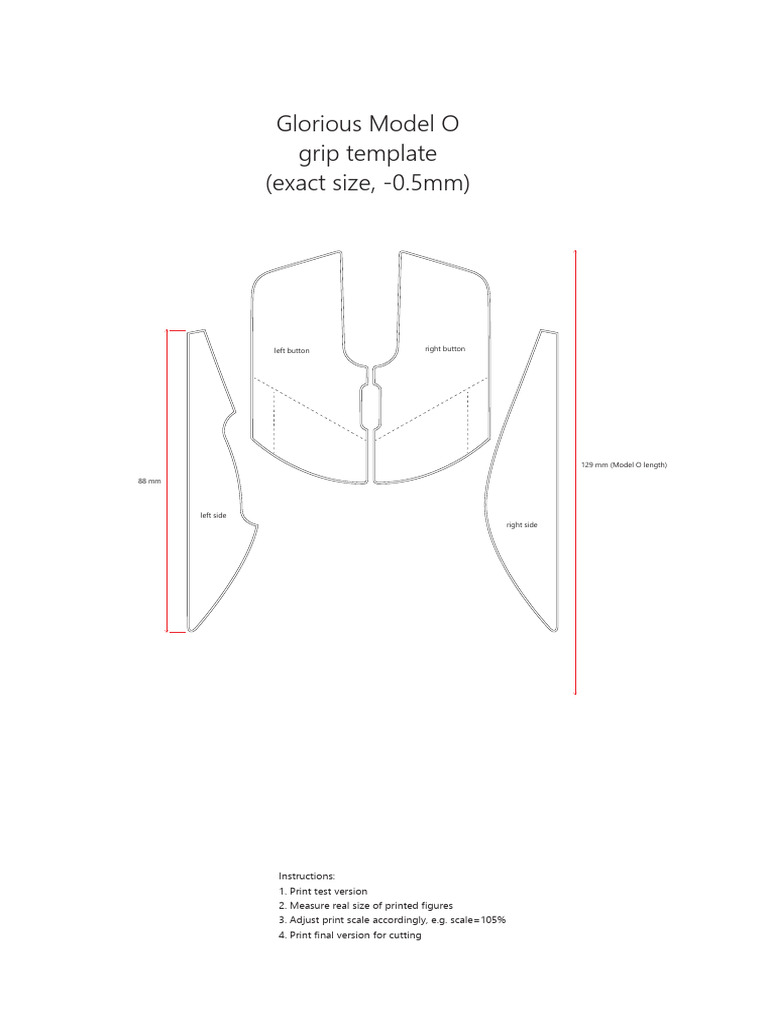 Glorious Model o Grip Template | PDF