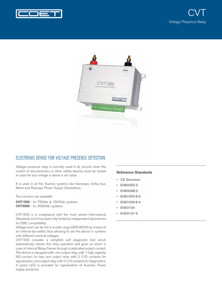 Coet CVT | PDF | Relay | Power Supply