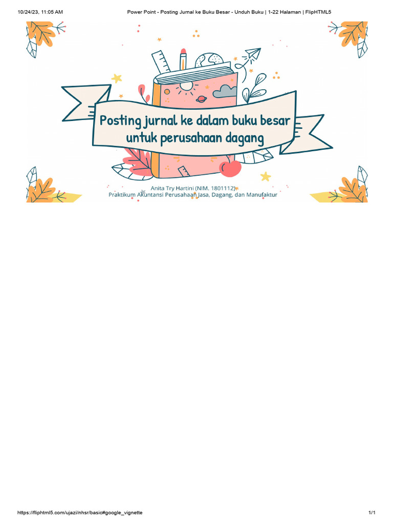 Power Point - Posting Jurnal Ke Buku Besar | PDF