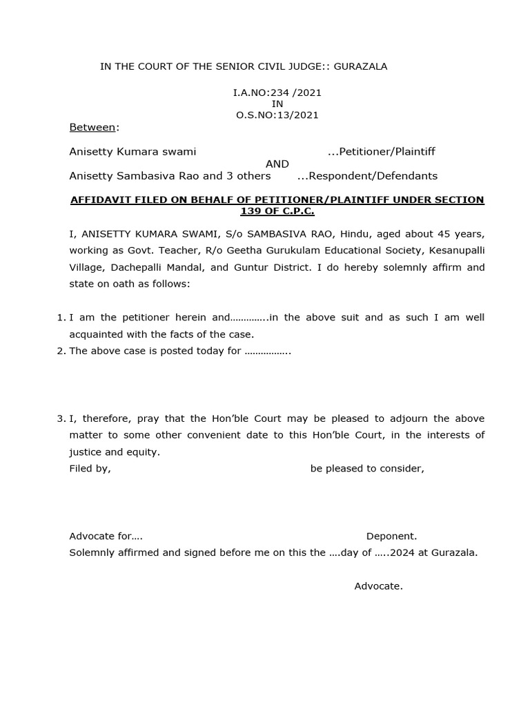 Affidavit, Petition,& Docket-3 | PDF | Affidavit | Separation Of Powers