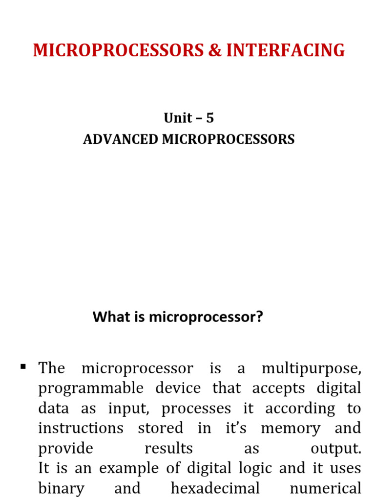Advanced Microprocessor | PDF | Central Processing Unit | Cpu Cache